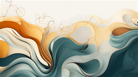 Premium Ai Image Abstract Art Flowing Interconnected Shapes