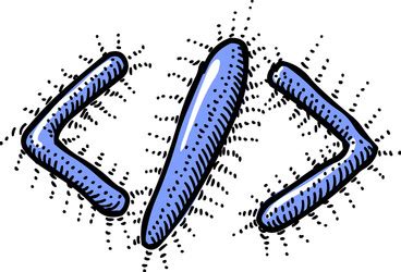 Cartoon Image Of Code Icon Symbol Royalty Free Vector Image