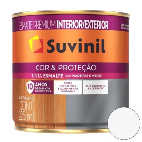 Tinta Esmalte Cor And Proteção Brilhante 225ml Branco Neve Suvinil