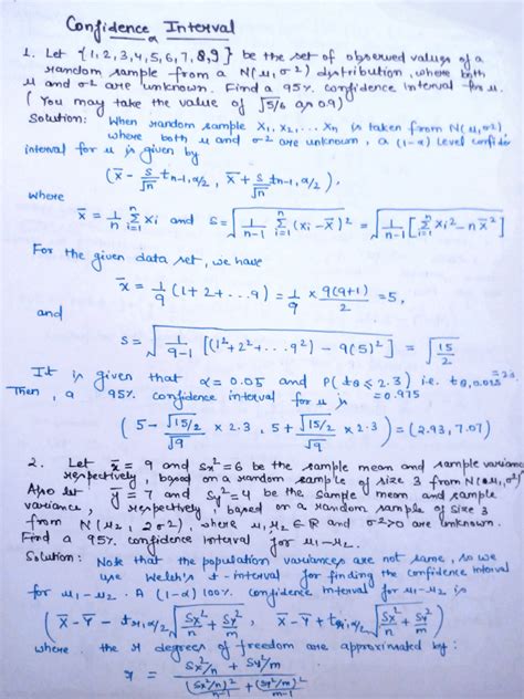 confidence interval pdf