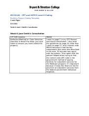 MCCG WEEK Portfolio Project Coding Docx MCCG CPT And HCPCS Level II Coding