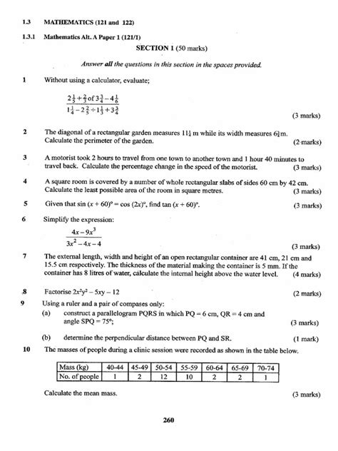 Kcse 2011 Mathematics Paper 1 Pdf