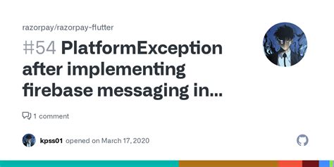 Platformexception After Implementing Firebase Messaging In App · Issue
