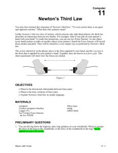 Newton S Third Law Lab Activity With Force Sensors