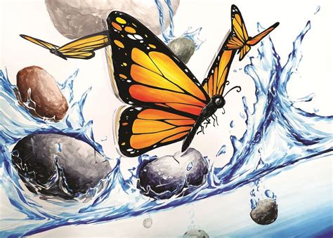 실기고사 제시된 사물의 사실적인 묘사보다 바람이라는 주제를 더욱 선명히 보일 수 있도록 노력했다 제시어가 나의 그림의 구성과 잘 어우러지는지 끝까지 집중하며 그림을