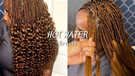 How to curl braids with hot water using bendy rollers detailed beginner ...