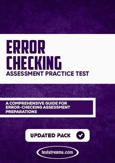 Error Checking Assessment Practice Pack