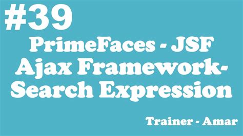 Primefaces Jsf Tutorial Ajax Framework Search Expression In Primefaces Using Netbeans