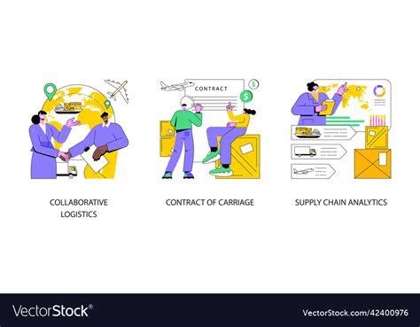 logistic industry abstract concept royalty free vector image