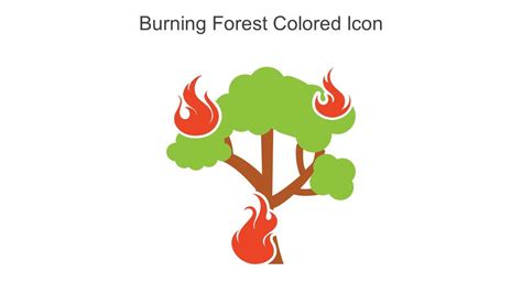 Burning Forest Colored Icon In Powerpoint Pptx Png And Editable Eps