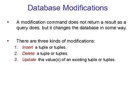 Database Modifications Data Types Views Database Modifications