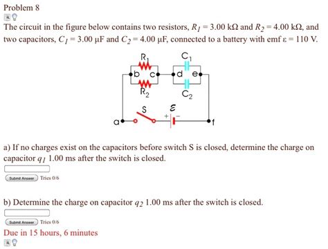 Solved Problem The Circuit In The Figure Below Contains Chegg