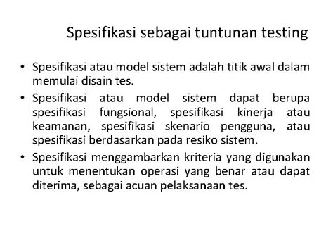 Testing Implementasi Sistem Black Box Testing Equivalence Partitioning