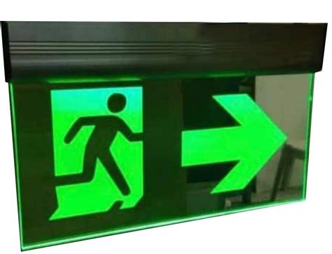Rectangular Exit Sign Board For Outdoor ABS Body At Piece In New Delhi