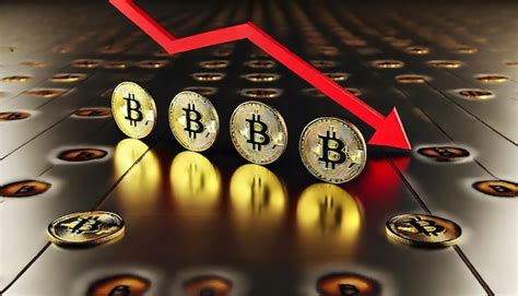 Bitcoin With Red Graph Premium Ai Generated Image