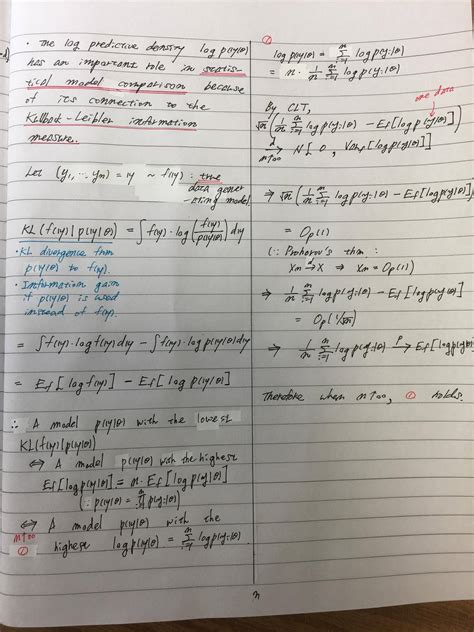 Bayesian Connection Between Log Predictive Density And Kullback Leibler Information Measure