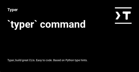 Typer Command Typer