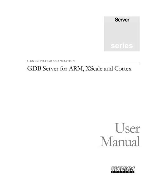 Gdb Server For Arm Xscale And Cortex Signum Systems Corp