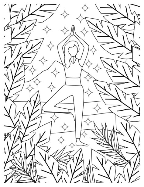 Yoga Coloring Pages Calm Your Mind