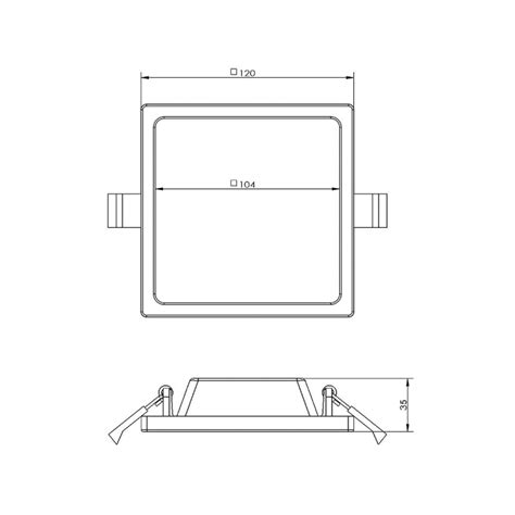 LED Recessed Ceiling Light Alya White 12x12cm 2 700 K Lights Ie