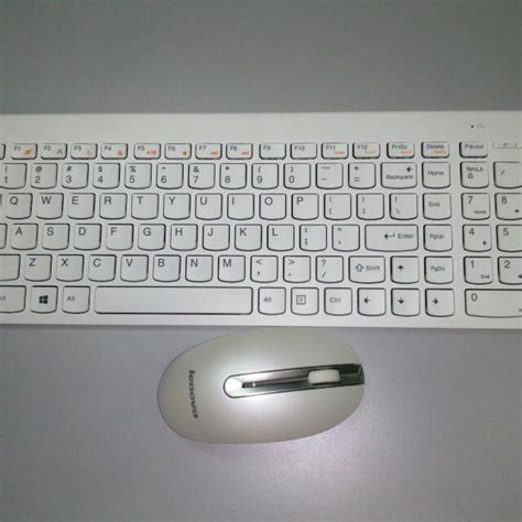 Lenovo White Wireless Keyboard Mouse Computers Tech Parts Accessories Networking On
