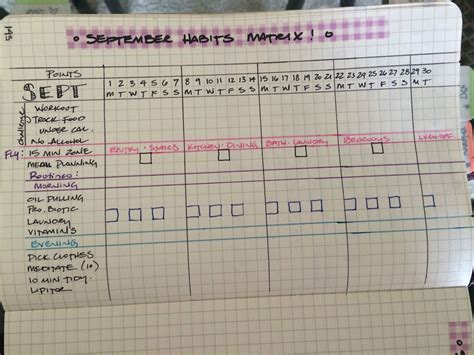 Monthly Habit Tracker Babe Stationery Planner Agenda Journal To Do Checklist Chore