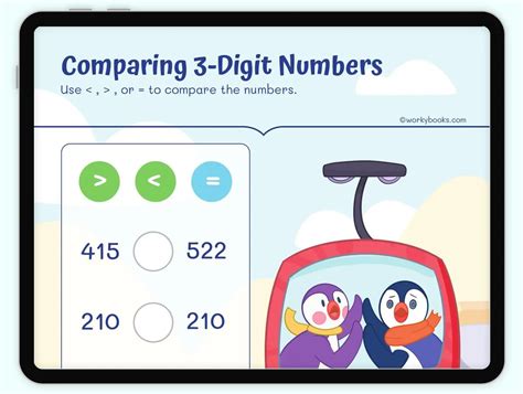 comparing 3—digit numbers worksheet 2 nbt a 4 workybooks