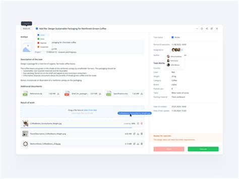 Task Modal Artifact Management System By Andrey Romanenko On Dribbble