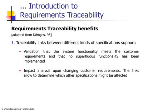 PPT Requirements Traceability PowerPoint Presentation Free Download ID