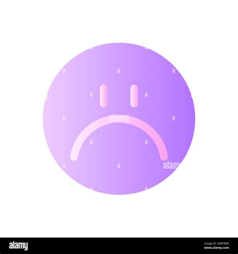 Sad Emoji Flat Gradient Two Color Ui Icon Stock Vector Image And Art Alamy