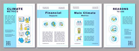 2d Creative Brochure With Climate Metrics Thin Line Icons Stock Illustration Download Image