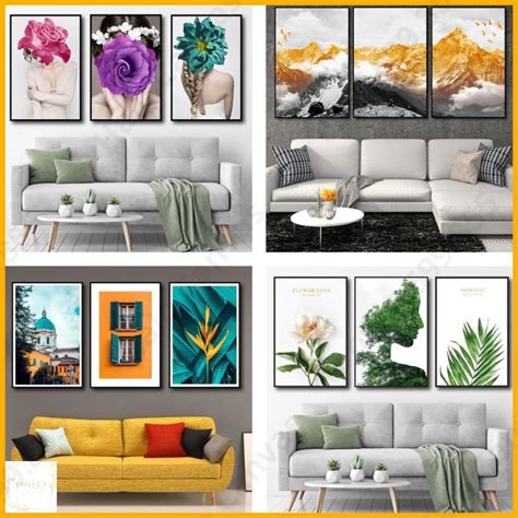 Bộ tranh treo tường đẹp trang trí nhà kèm khung tranh cao cấp Canvas decor Shopee Việt Nam