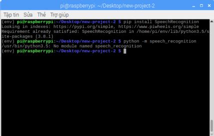 Installation Install SpeechRecognition In Raspberry Python Stack Overflow