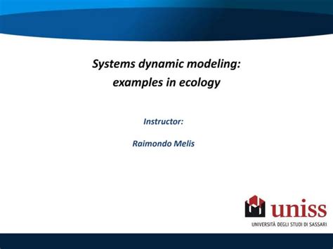 systems dynamic modeling examples in ecology ppt