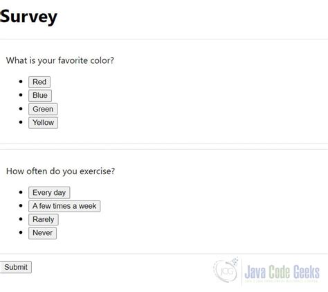 Survey Website Using ReactJS Java Code Geeks