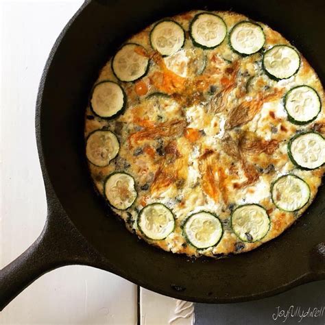 Squash Blossom Frittata Joyfullydwell