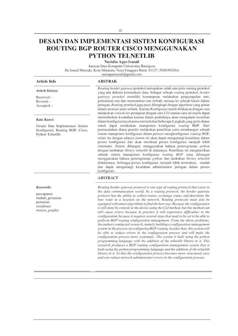 PDF DESAIN DAN IMPLEMENTASI SISTEM KONFIGURASI ROUTING DOKUMEN TIPS