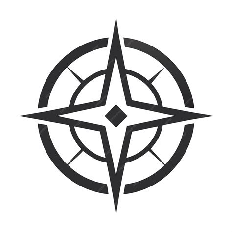 Compass Line Art Logo Design Vector Art And Illustration Premium Ai