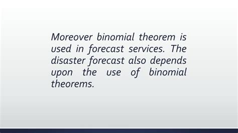 application of binomial theorem pptx
