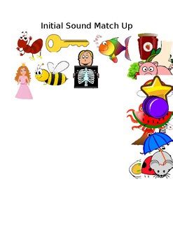 Initial Sound Match Up By Hayley Hall TPT