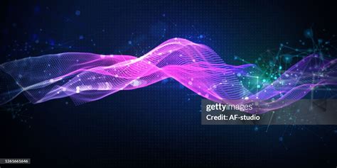 Abstract Science Technology Background Network Particle Illustration 3d Grid Surface High Res