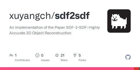Github Xuyangch Sdf Sdf An Implementation Of The Paper Sdf Sdf Highly Accurate D Object