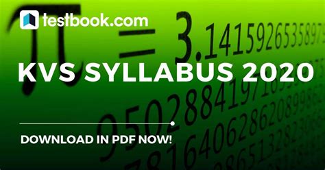 Kvs Syllabus 2020 For Prt Pgt And Tgt Download Pdf Now
