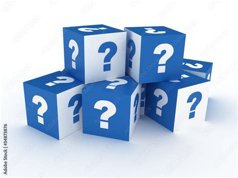 Cubes With Question Marks Stock Illustration Adobe Stock