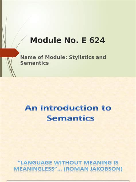 introduction to semantics pdf