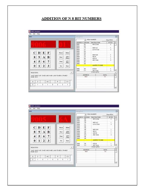 Addition Of N 8 Bit Numbers Pdf
