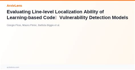 Evaluating Line Level Localization Ability Of Learning Based Code