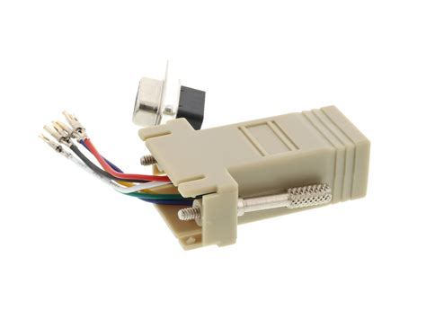Modular Adapter Kit DB9 Female To RJ11 RJ12 Beige Computer Cable Store