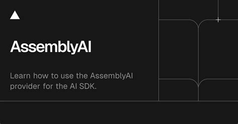 Ai Sdk Providers Assemblyai