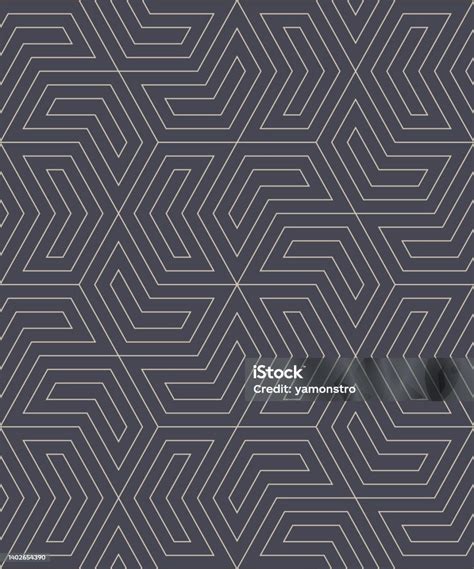 Conceptual Geometric Linear Seamless Pattern Vector Trend Abstract Background Stock Illustration